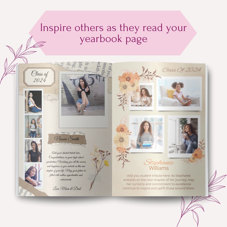 Editable Senior Yearbook Ad Template Customizable Quarter Half Full ...