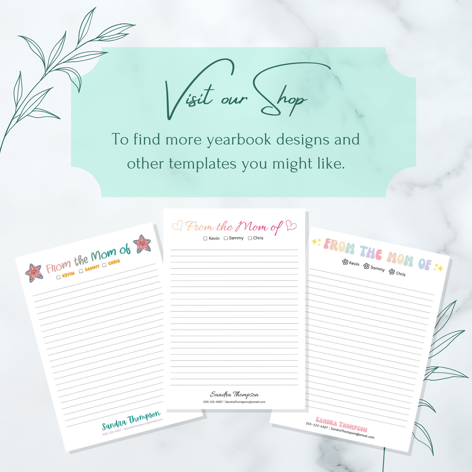 Printable Personalized Notepad Mom Editable Note to Teacher With Kids ...