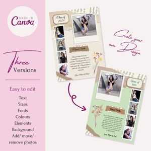 Editable Senior Yearbook Ad Template Customizable Quarter Half Full ...