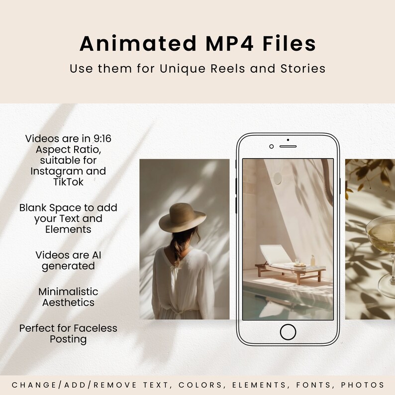 Minimalist Faceless Instagram Template Aesthetic Social Media Post ...