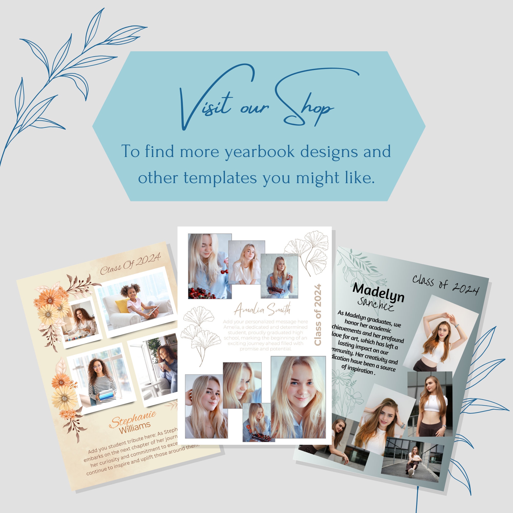 Editable Senior Yearbook Ad Template Customizable Quarter Half Full ...