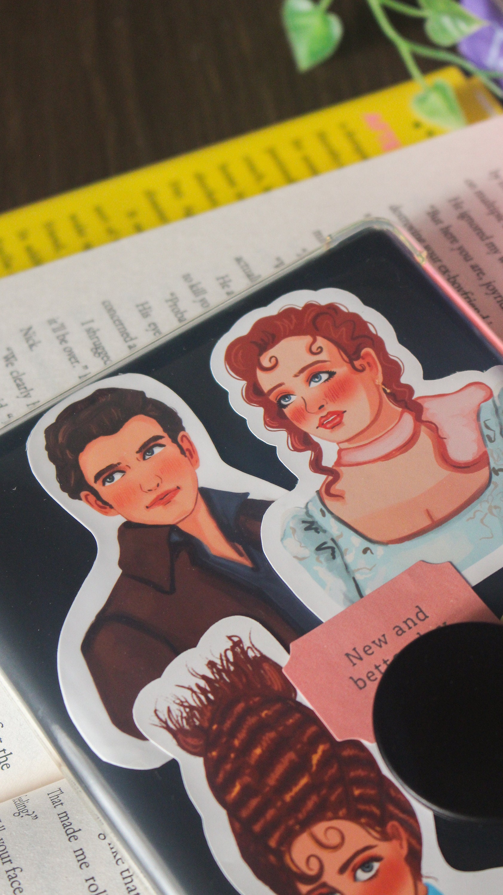 Bridgerton Penelope and Colin Fan Art Glossy Stickers, Bridgerton ...