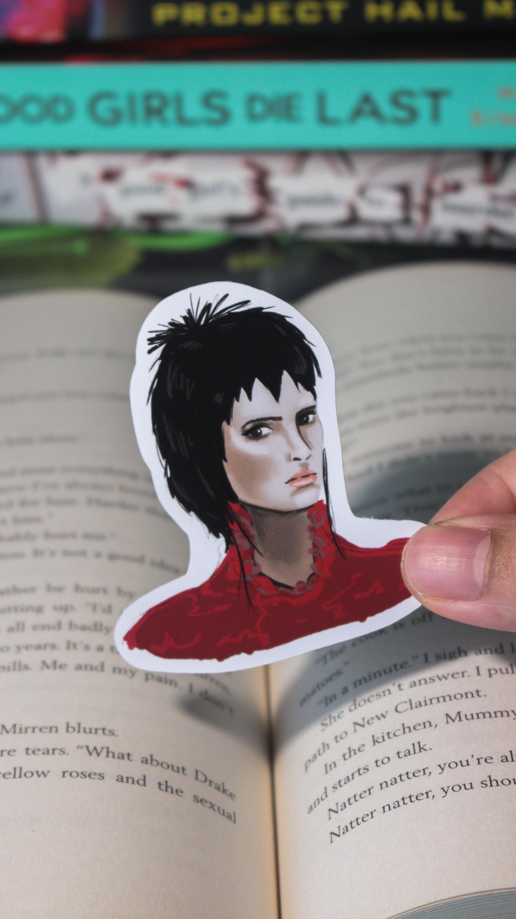 Halloween Beetlejuice Movie Fan Art Glossy Stickers, Lydia and Astrid ...