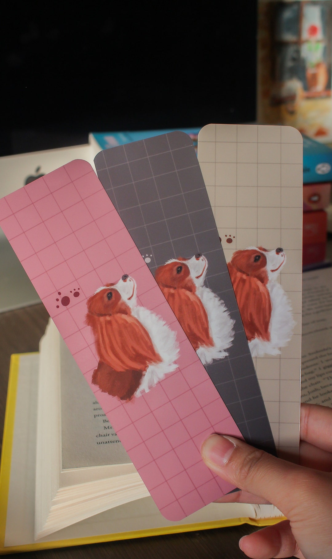 Dog Laminated Bookmarks, Cute Dog Bookmarks, Dog Lovers, Kawaii ...