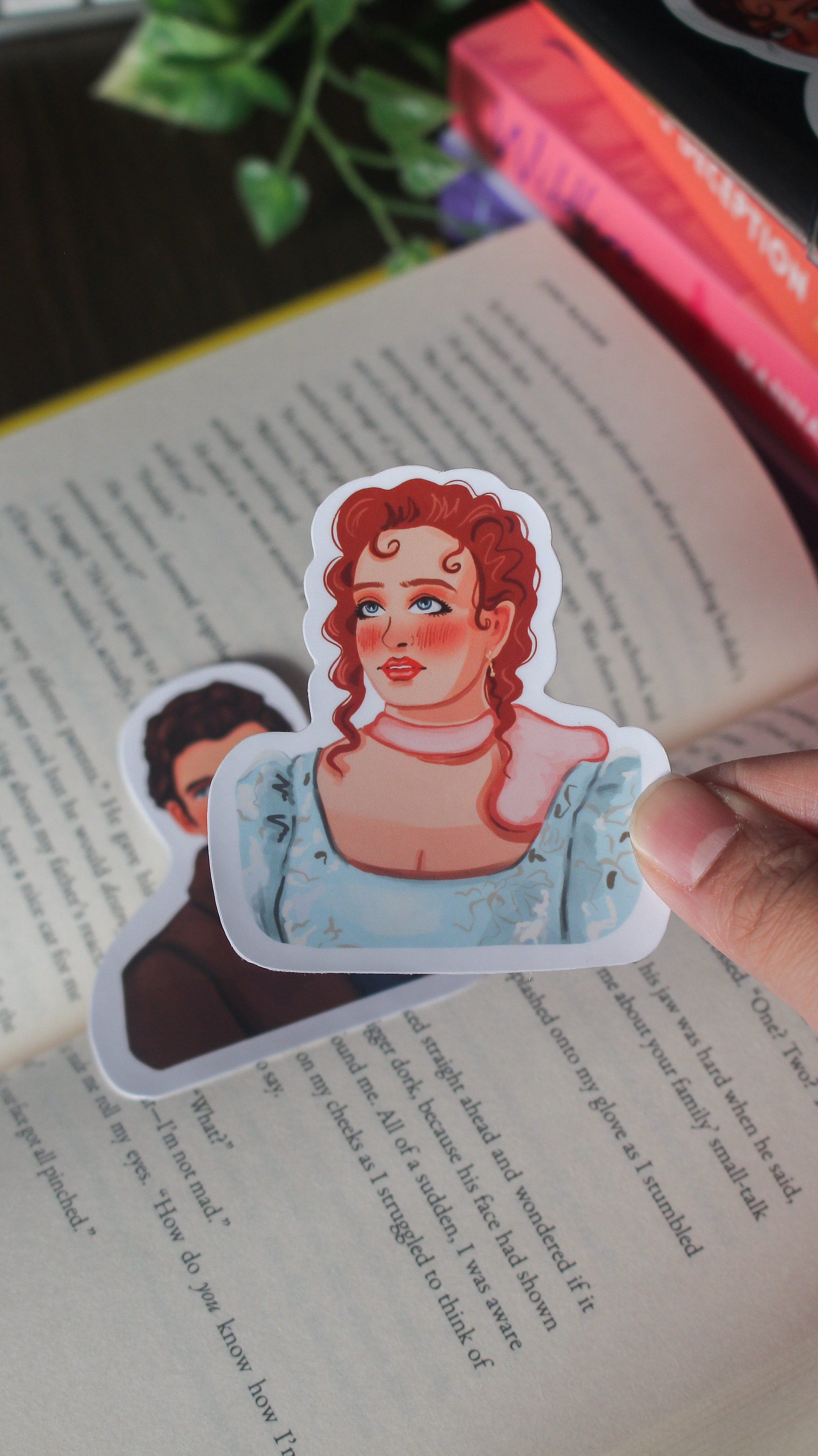 Bridgerton Penelope and Colin Fan Art Glossy Stickers, Bridgerton ...