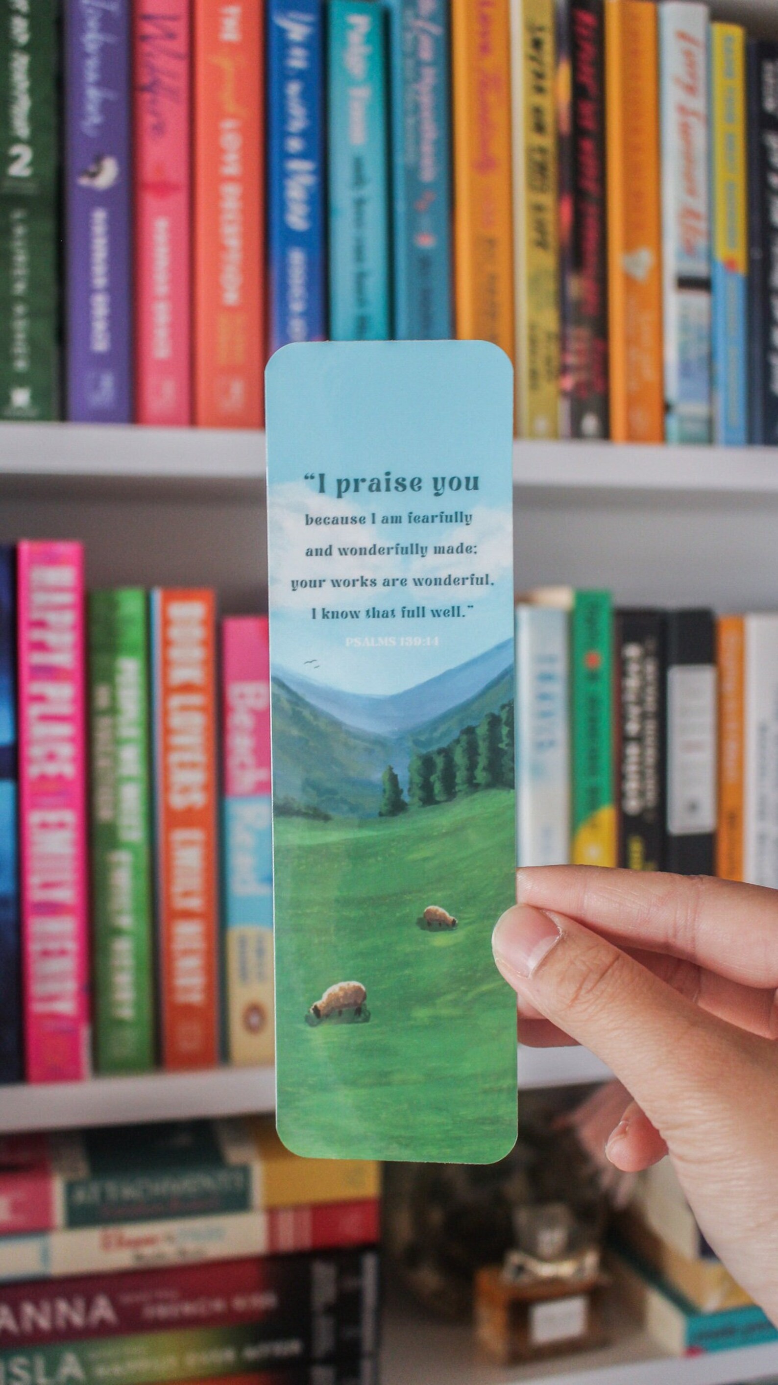 Bible Verse Laminated Bookmark, Psalms 139:14 Bookmark, Christian ...