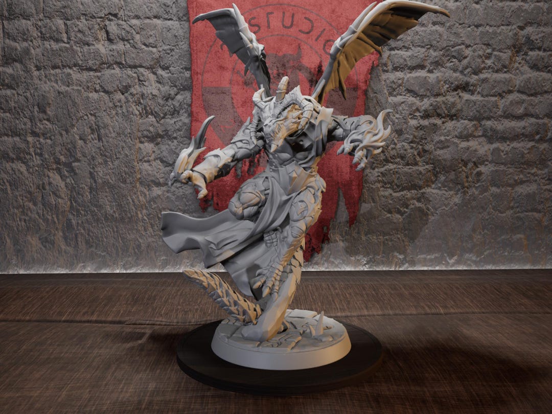 Draconic Flying Mutant Wizard RPG Miniatures Dungeons and Dragons ...