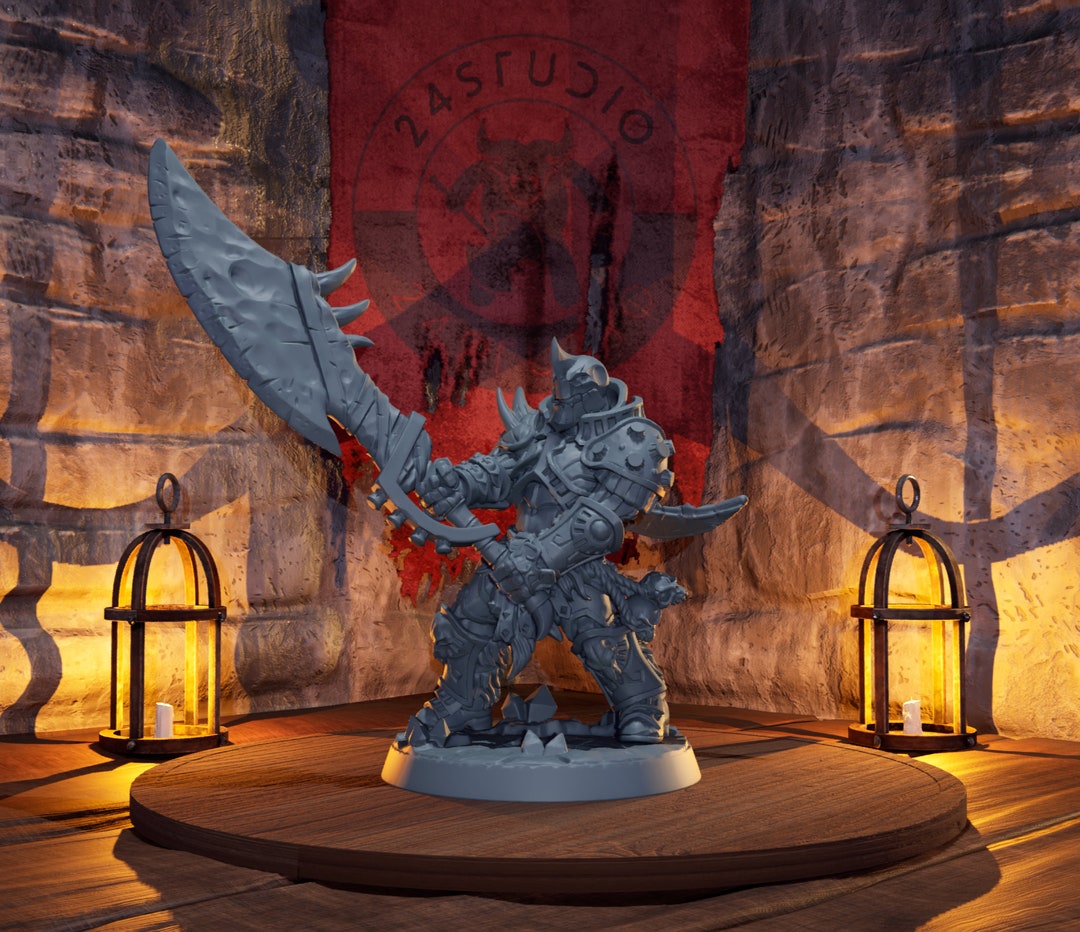 Golem Executioner Miniature Giant Ax Dungeons and Dragons Pathfinder ...