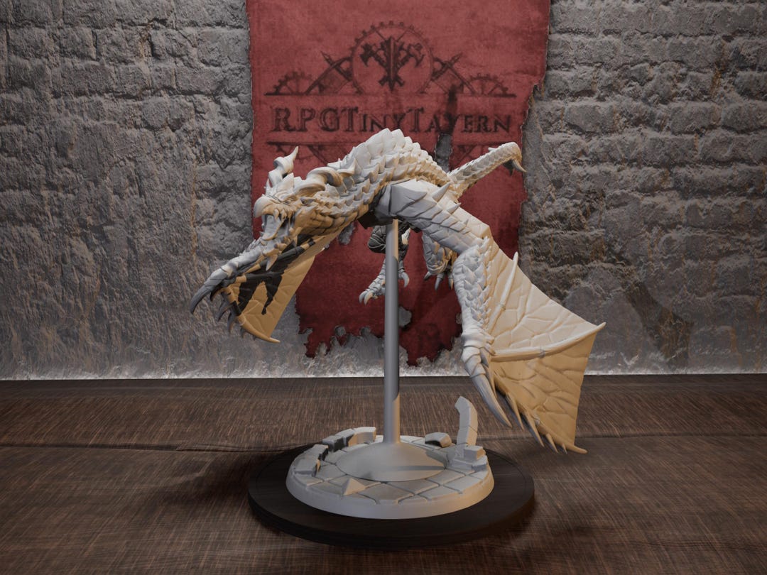 Shadow Raider Flying Dragon Miniature for Dungeons and Dragons ...