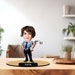 Custom Cartoon Wood Shelf Decor , Police Woman Theme Wood Figurine ...