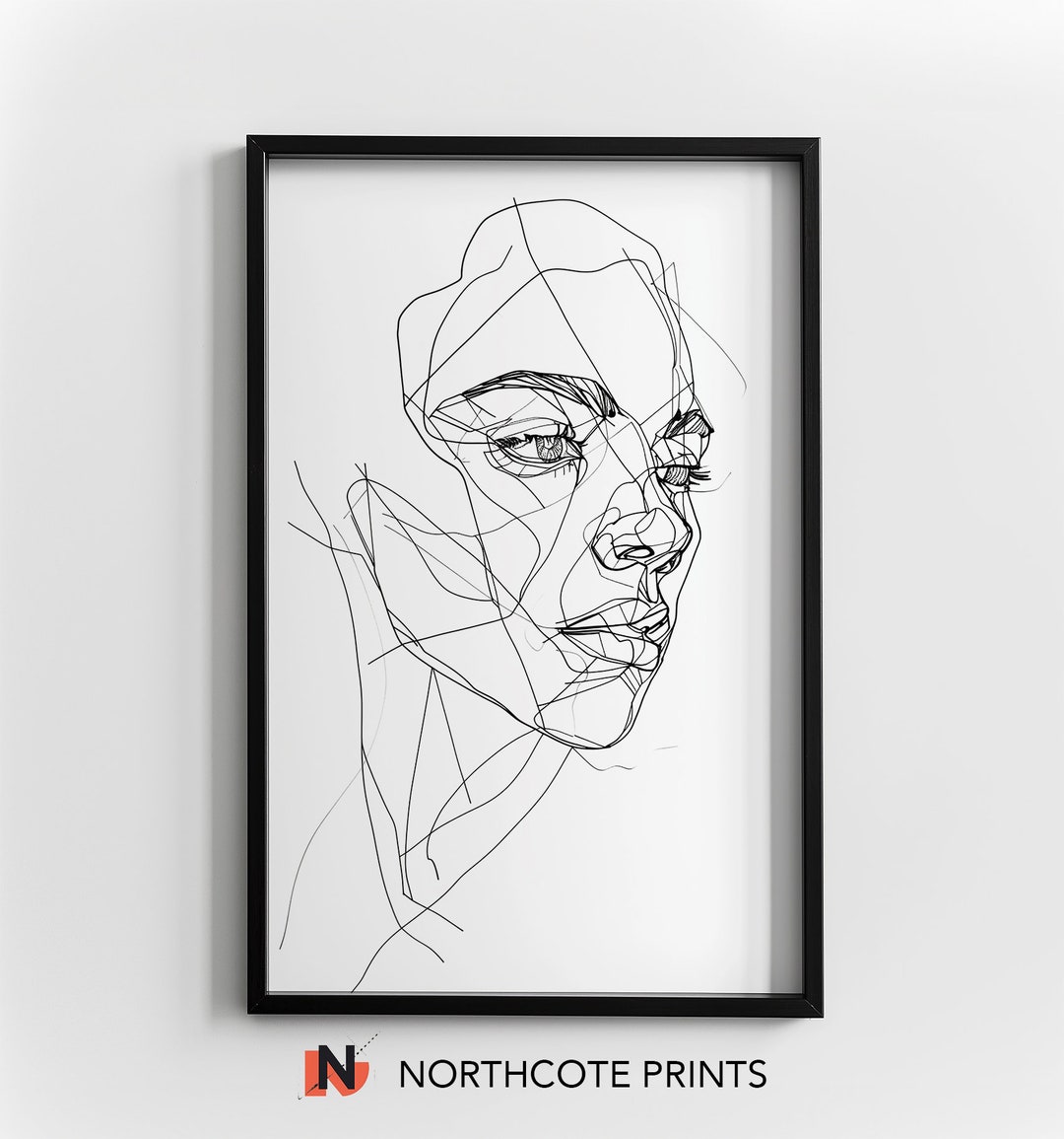 Face Line Art, Abstract Face Digital Print, Printable Wall Art ...