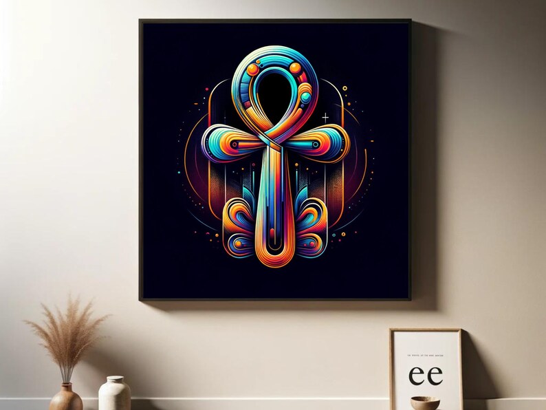 Ankh Poster Printable, Digital Life Symbol Art, Instant Download, Ai ...