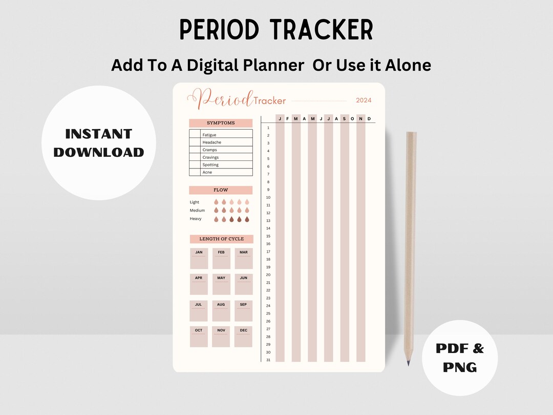 Period Tracker Printable, Period Tracker Template, Period Journal ...