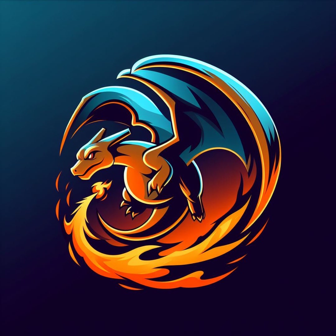 Majestic Charizard: Vector Art Print - Etsy