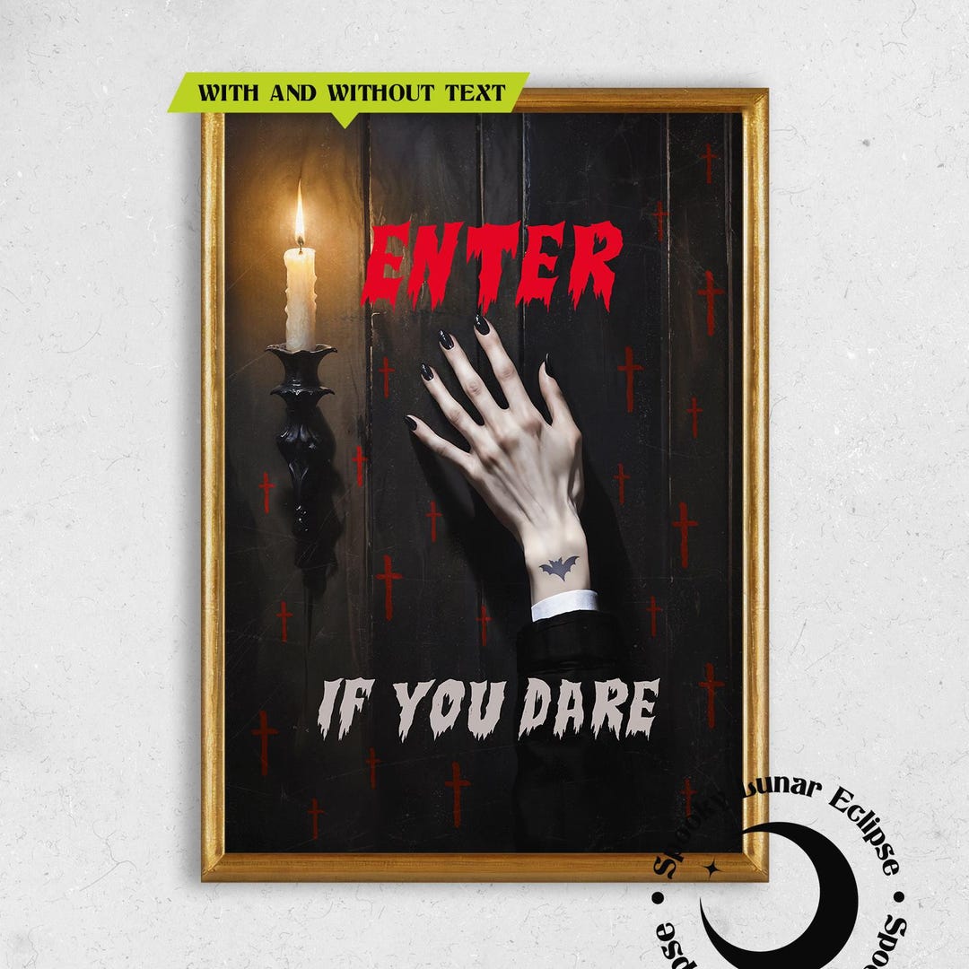 Vampire Hand With Tattoo, Door Decor, Vintage Vampire Painting ...