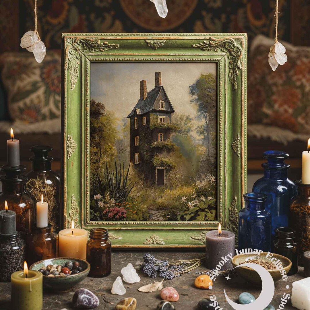 Witches and Wizards Forest Home Print the Burrow Wall Art Victorian ...