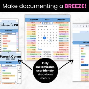 Digital Parent Communication Log for Teacher, Google Sheets Bookkeeping ...