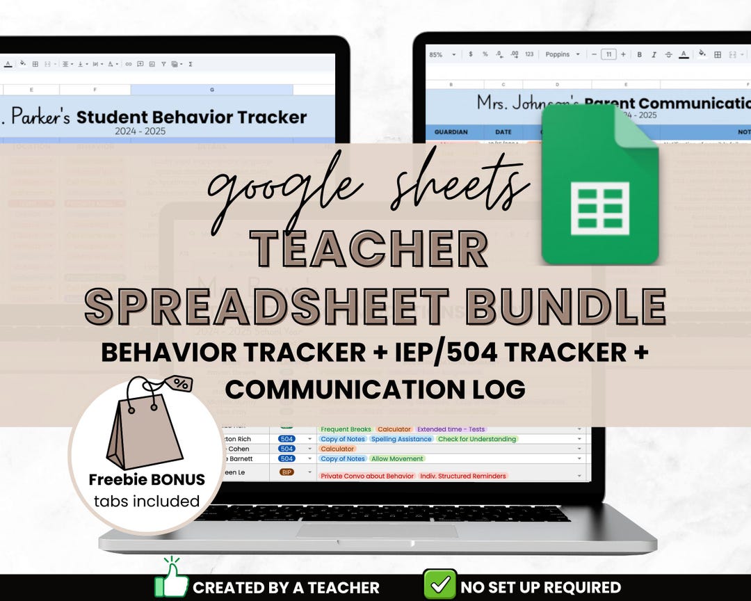 Teacher Google Sheets Spreadsheet Bundle | IEP/504 Accommodations ...