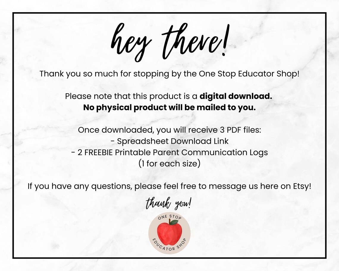 Digital Parent Communication Log for Teacher, Google Sheets Bookkeeping ...