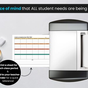 Student Accommodations Cheat Sheet for Teacher, IEP and 504 Tracker for ...