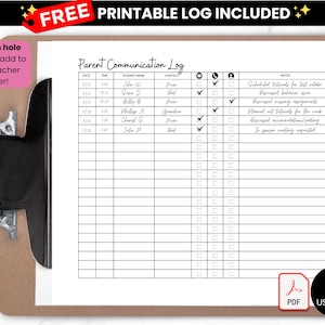 Digital Parent Communication Log for Teacher, Google Sheets Bookkeeping ...