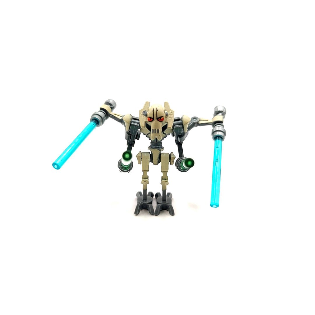 Star Wars General Grievous Minifigure Clip-on Bricks With 4 Lightsabers ...