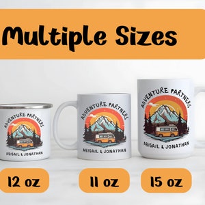 Adventure Partners Mug, Custom Couple Engagement Wedding Anniversary ...