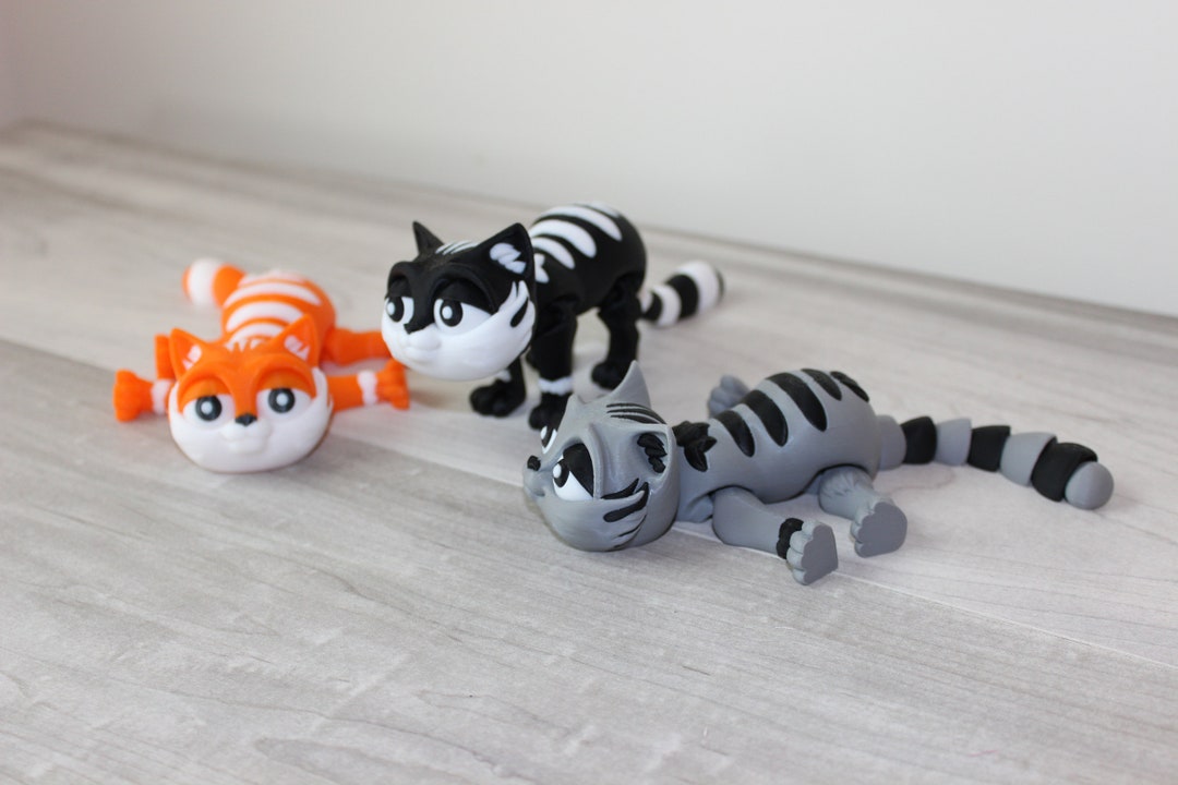 Flexi Cat/ Fidget Toy/ 3D Printed - Etsy