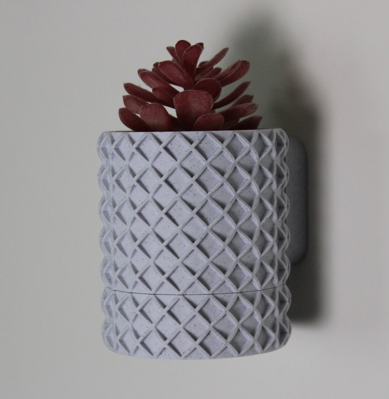 Wall Mounted Lattice Planters Pot With Hidden Drip Tray, 3D Printed ...
