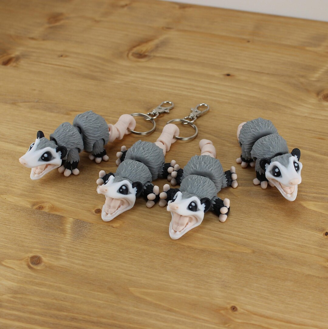 Mini Opossum Fidget Toy and Keychain, Desk Fidget Toy - Etsy