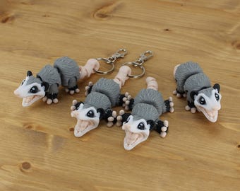 Cute Opossum Poseable Figure Standard and Mini Flexi Articulated Toy 3D ...