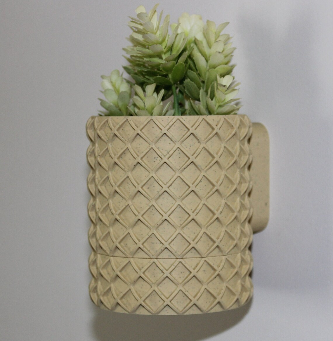 Wall Mounted Lattice Planters Pot With Hidden Drip Tray, 3D Printed ...