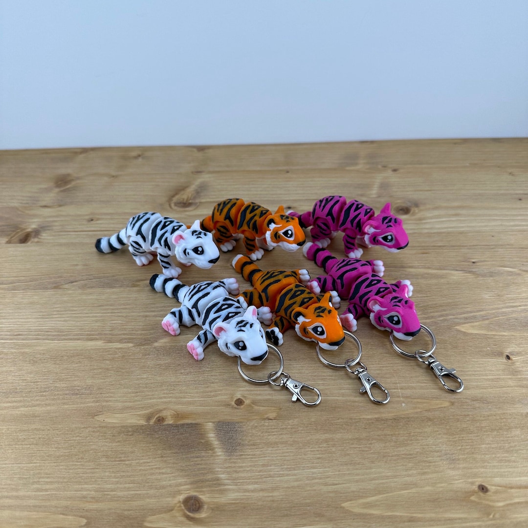 Mini Tiger Fidget Toy and Keychain, Desk Fidget Toy - Etsy