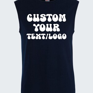 Personalised Text & Logo Tank Top, Create Your Design Printed Vest ...