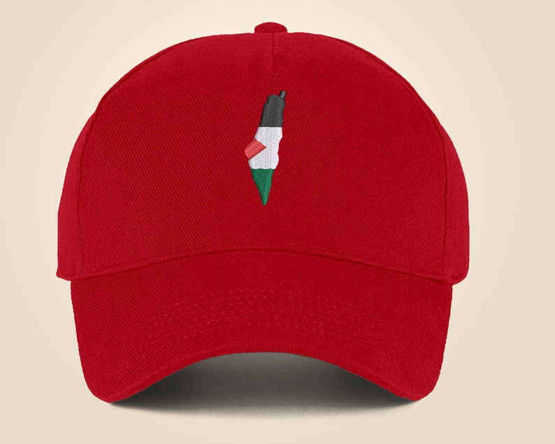 Palestine Embroidered Cap, Palestine Map Hat, Baseball Minimalist ...