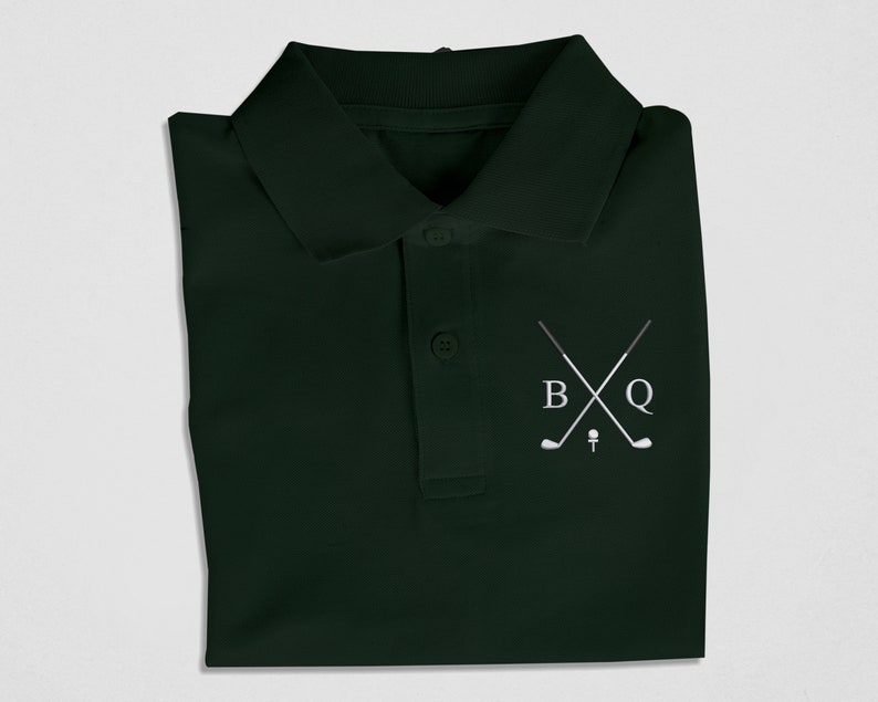 Embroidered Polo Shirt for Men's-customised Golf Monogrammed Initial ...