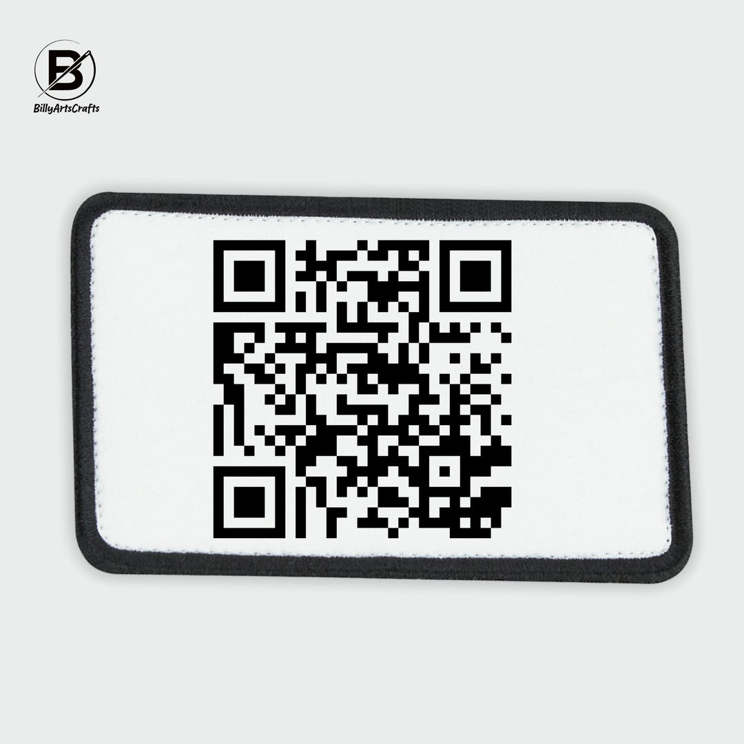 Custom Scannable QR Code Patch, Personalised Qr Codes Printed Velcro ...