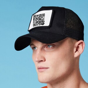 Custom Scannable QR Code Patch, Personalised Qr Codes Printed Velcro ...