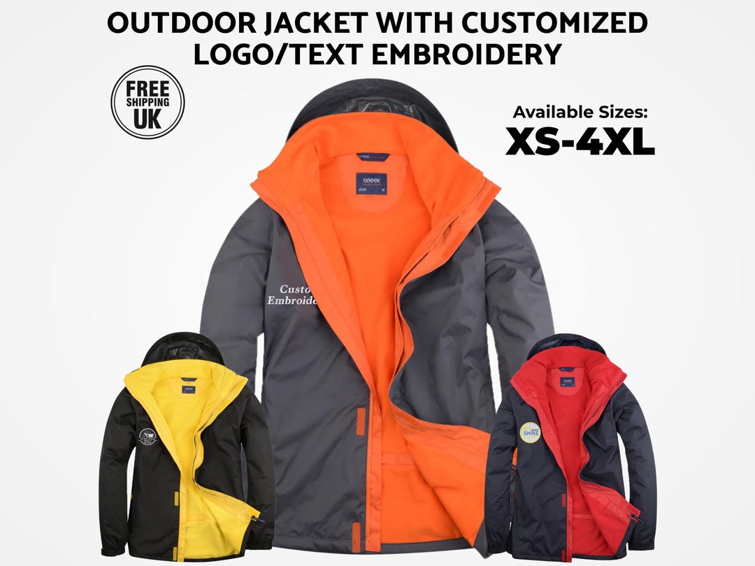Custom Your Any Text/logo Embroidered Jacket, Personalised Designs ...