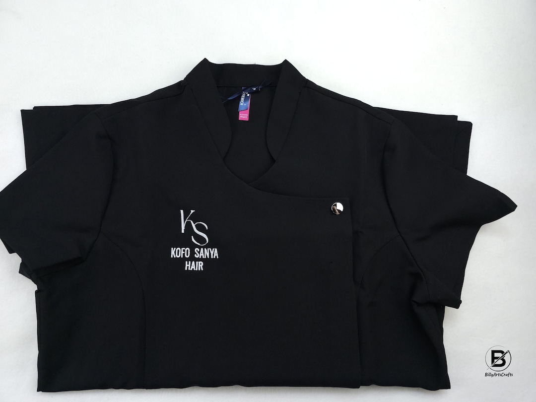 Custom Embroidered Beauty Tunic-personalised Logo With Text Tunics ...