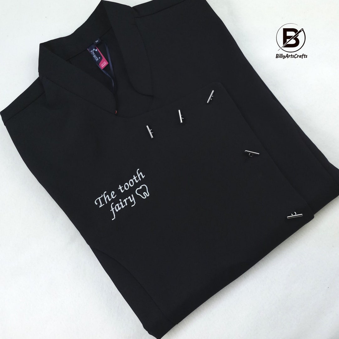 Custom Embroidered Beauty Tunic, Personalised Logo With Text Tunics ...