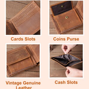 Personalised Engraved Leather Men Wallet, Monogram Name/text Bifold ...