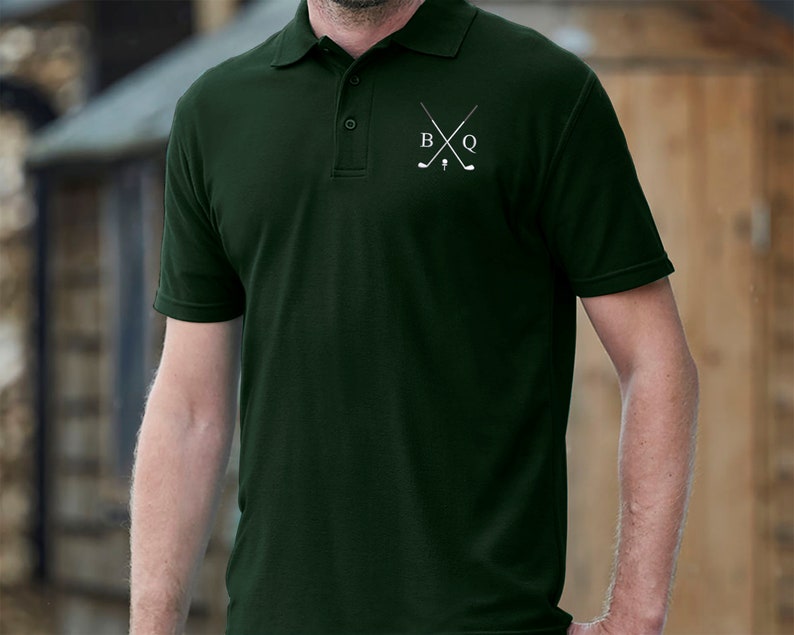 Embroidered Polo Shirt for Men's-customised Golf Monogrammed Initial ...