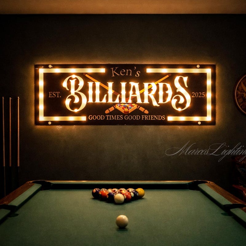 Billard Led Sign - Etsy