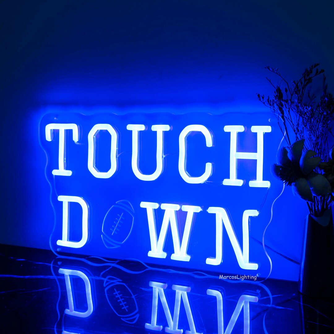 Touchdown Neon Sign: Handmade LED Football Decor - Etsy