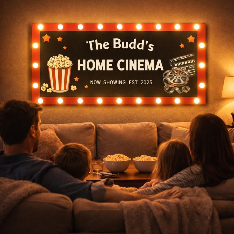 Custom Movie Room Marquee Light Sign,home Cinema Theater Wall Art - Etsy