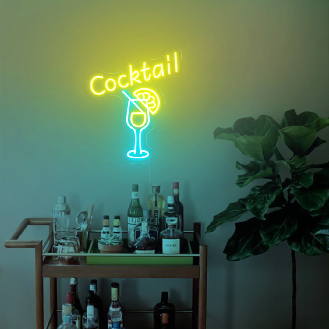 Custom Cocktail Wine Glass Neon Sign,aperol Light Sign,aperol Spritz ...