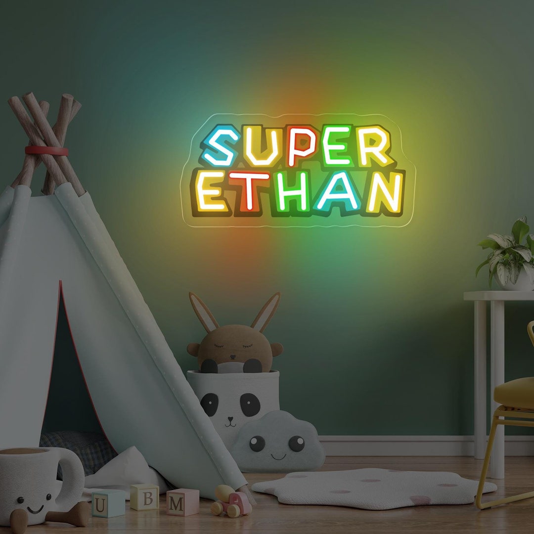 Custom Super Name Neon Sign,super LED Light,game Room Decor ...
