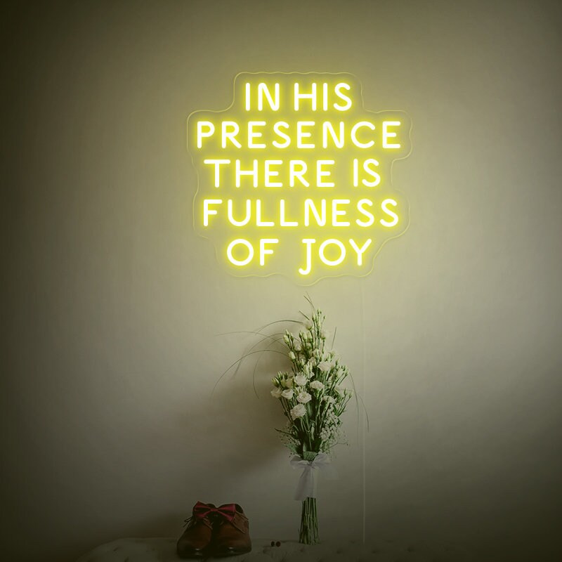 In His Presence Neon Sign: Christian LED Wall Decor - Etsy