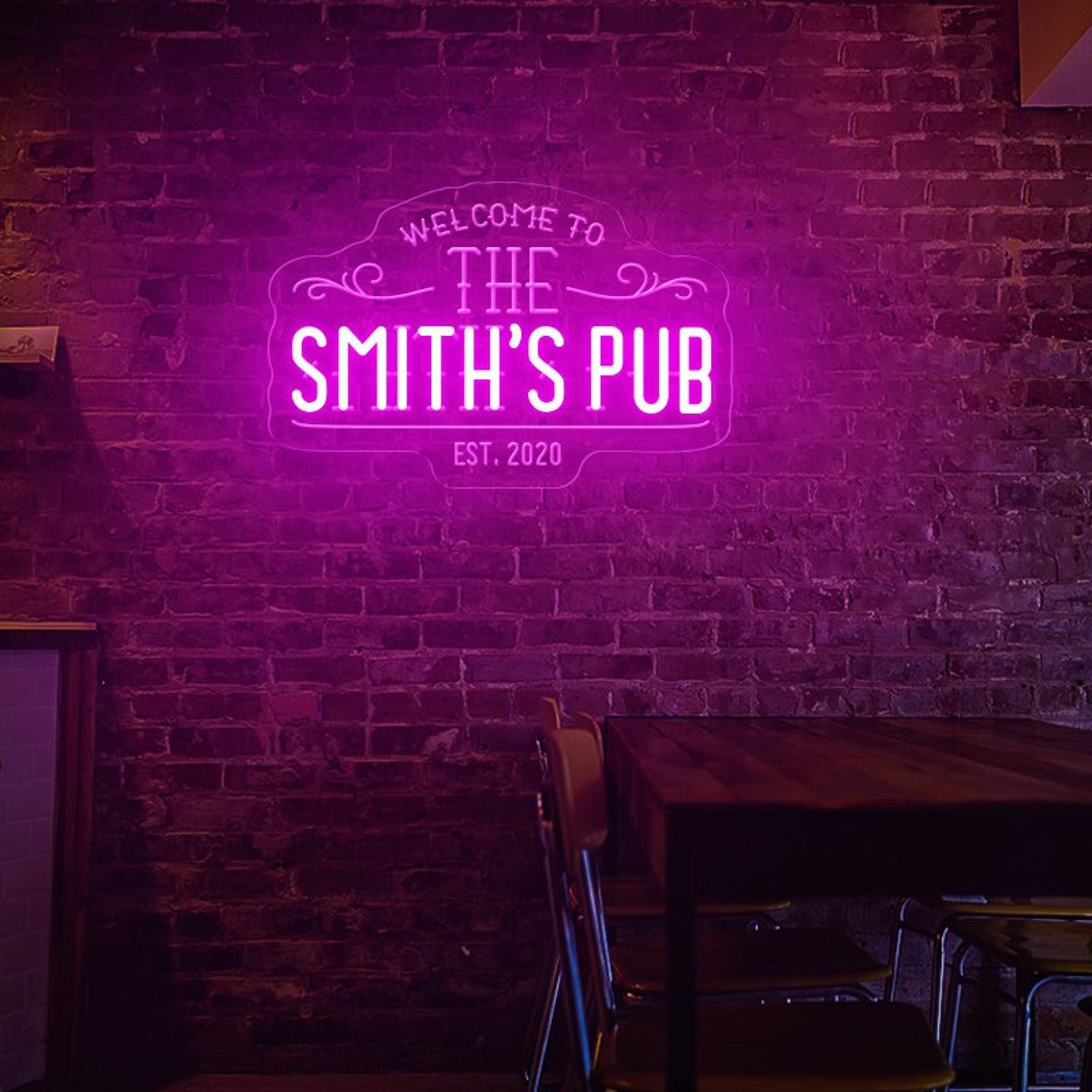 Personalized Pub Neon Sign,custom Bar Neon Light,custom Pub Wall ...